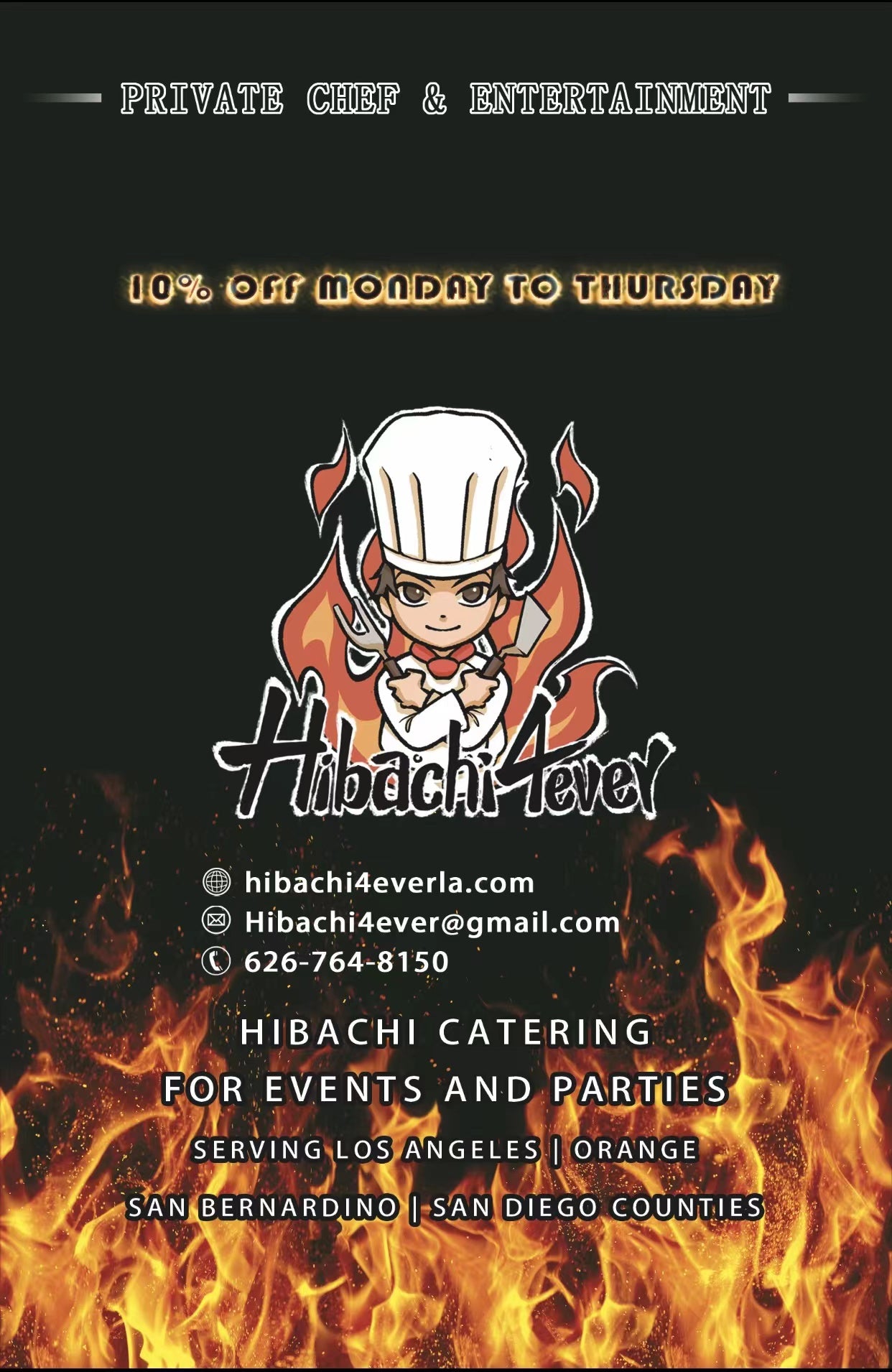 Hibachi Menu Catering Los Angeles | Hibachi 4Ever